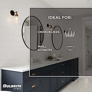 Bulbrite Pack of (4) 5 Watt Dimmable Clear Filament B11 Candelabra (E12) LED Bulb - 500 Lumens, 3000K, and 80 CRI