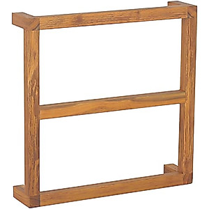 Manada Wall Mount Teak Towel Rack