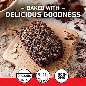 Clif Bar - Chocolate Brownie Flavor - Made with Organic Oats - 10g Protein - Non-GMO - Plant Based - Energy Bars - 2.4 oz. (18 Pack)