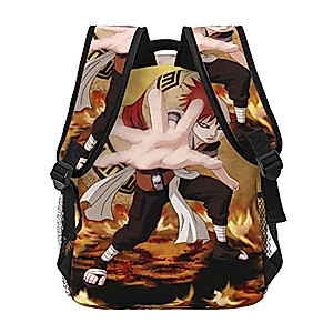 Gaara Backpack anime Casual Versatile Multi Pocket Backpack 16"