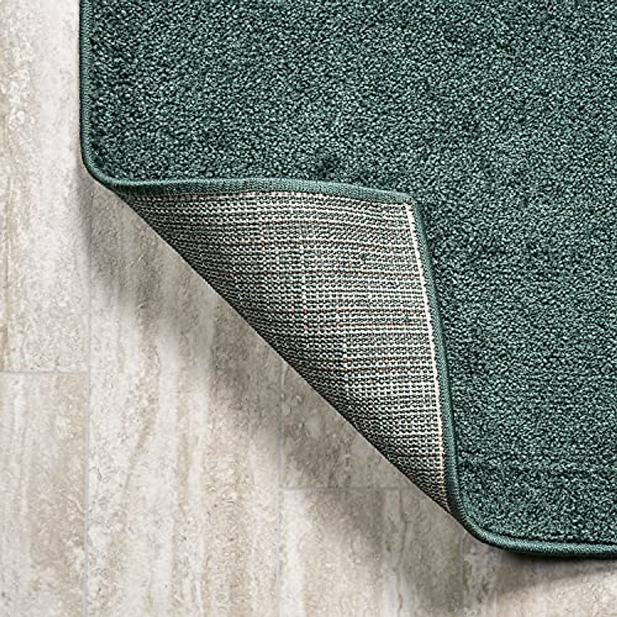 JONATHAN Y SEU100L-8 Haze Solid Low-Pile Indoor Area-Rug Casual Contemporary Solid Traditional Easy-Cleaning Bedroom Kitchen Living Room Non Shedding, 8 ft x 10 ft, Emerald