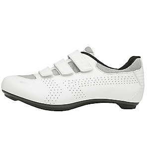 SDEQA Mens Womens Cycling Shoes Compatible with Peloton Shoes Compatible with Peloton SPD ARC Look Delta Cleats Indoor/Outdoor,White,8