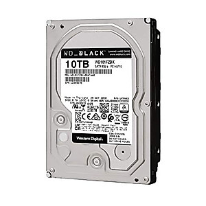 WD_BLACK Western Digital 10TB WD Black Performance Internal Hard Drive HDD - 7200 RPM, SATA 6 Gb/s, 256 MB Cache, 3.5" - WD101FZBX
