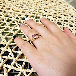 GNGJewel Mothers Ring 3, 4, or 5 Birthstones 10k White or Yellow Gold