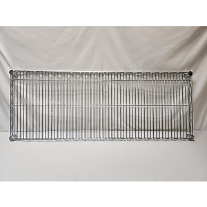 Generic SINGLE Wire Shelf 47.75"" x 18"" x 1"" 1/4 - for Industrial Heavy-Duty Wire Shelving Racks Dry Storage, Silver, 18496VB