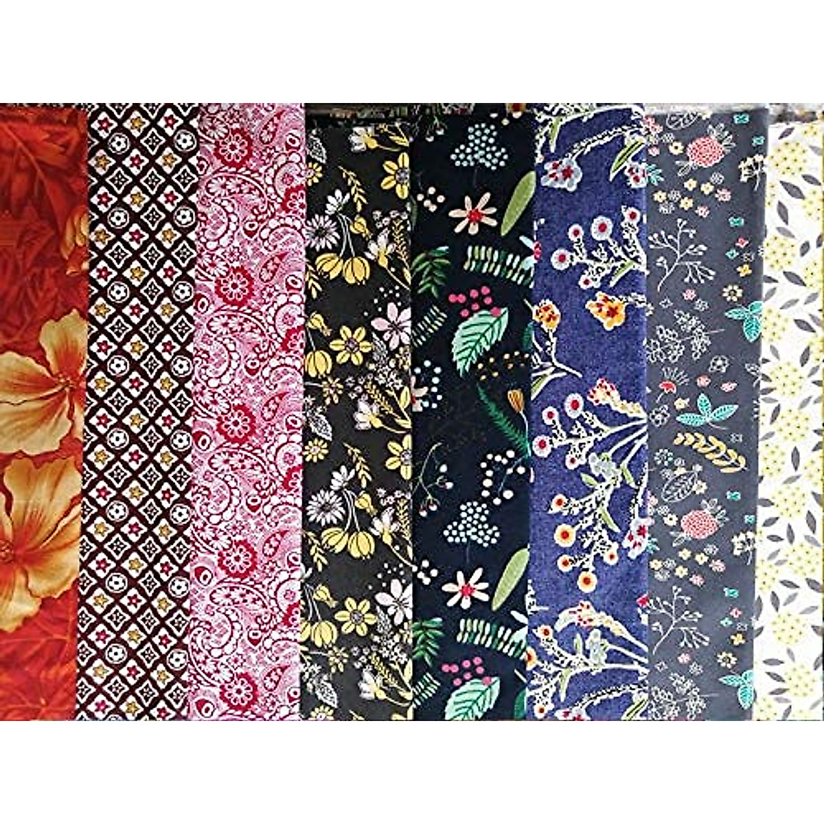 50pcs 12 x 12 inches Cotton Fabric Bundle Squares for Quilting Sewing, Precut Fabric Squares for Craft Patchwork