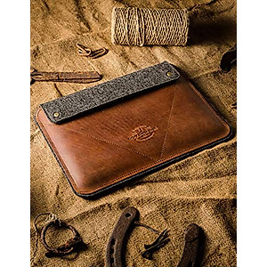 iPad Pro 12.9 inch leather case | Classic Brown, iPad Pro 11 inch sleeve, 100% wool felt, pencil holder, iPad 10.2 tablet bag, Crazy Horse leather, NEW 2020 iPad Air 10.9 inch cover, Crazy Horse Craft