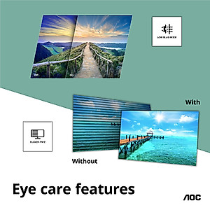 AOC U2790VQ 27" 4K 3840x2160 UHD Frameless Monitor, IPS, 5ms, 1 Billion+ Colors, 108% sRGB, VESA, Black