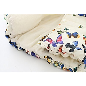 MINKIDFASHION Baby Girls Winter Autumn Warm Butterfly Jacket Coat (3T, Beige)