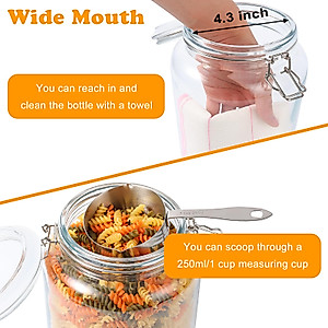 1 Gallon Glass Jar with Lid (set of 2), Flour Sugar Storage Containers,Airtight Pantry Canning Jars with Chalkboard,Large Glass Pickle Jars,Glass Canister for Cookie,Cereal Candy, Kombucha,Limoncello