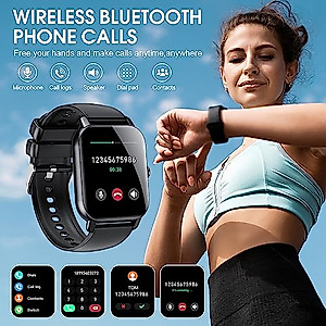 Ddidbi Smart Watch for Men Women(Answer/Make Calls), 1.85" HD Touch Screen Fitness Watch with Sleep Heart Rate Monitor, 112 Sports Modes, IP68 Waterproof Activity Trackers Compatible with Android iOS