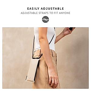 Native Union Sling Tech Carrier – Water-Repellent Adjustable Crossbody Pouch for Phone & Essentials, Stores Cards, Cash, Keys & More – 2 Zippered Compartments with Light Protection (Sand)