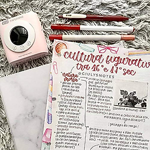 PAPERANG P2S Mini Printer, 300DPI Wireless Thermal Sticker Printer Compatible with iOS Android Mac Windows for Photo Picture Receipt Memo Note Label Sticker, Good Gift(Pink)