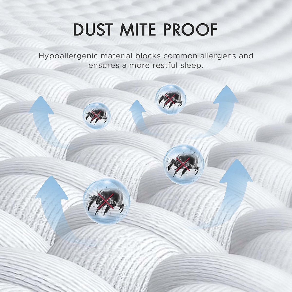 Degrees of Comfort Mattress Encasement Full Size | Waterproof Bed Bug Proof Cover Premium Zippered Six-Sided Protector 9-12 Inch Deep 3M Scotchgard