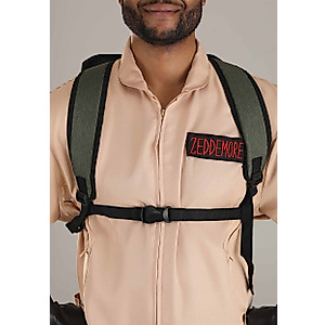 Deluxe Plus Size Ghostbusters Halloween Costume | Adult Ghostbusters Jumpsuit Uniform with Proton Pack for Men 4X Brown