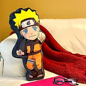 JUST FUNKY Naruto Chibi Plush Pillow, Throw Pillow, Decor, Polyester Pillow | 10 x 20 Inches | Bedding | Home Deco | Anime Pillow | Official Licensed