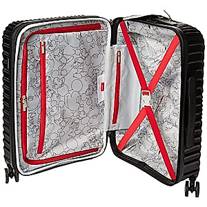 American Tourister Disney Molded Hardside Expandable Luggage with Spinner Wheels, Black, Carry-On 20-Inch