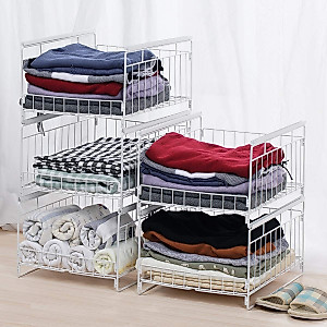 PINNIYOU Storage Organizer, Stainless Steel Free Combination Detachable Multifunctional for Kitchen, Closet, Desk Storage (2 Layers)