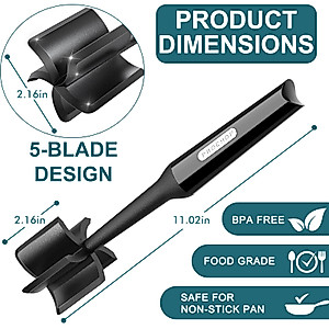Meat Chopper, Hamburger Chopper Masher, Heat Resistant Meat Masher Ground Meat Chopper, Meat Browning Utensil for Ground Meat, Taco and Hamburger Meat