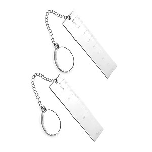 ARFUKA Bookmark Stainless Steel Reading Metal Ruler Bookmark Reading Bookmarks Page Marker Book Marker Gift for Students Teachers Reading Pack of 2