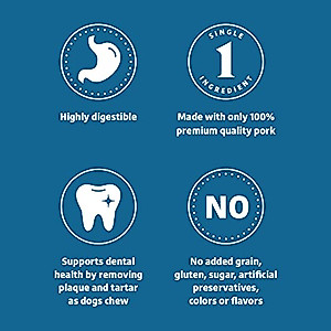 Amazon Brand – Wonder Bound Whole Pig Ears Dog Treats, Pork, 4.23 ounce, 6 Count (Pack of 1)