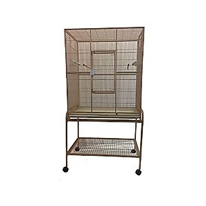 A&E Cage Company Flight Bird Cage in Sandstone, Black