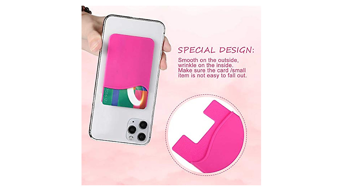 24-Piece Silicone Phone Card Holders - Secure & Vibrant