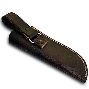JNR Traders Leather Knife Sheath Handmade Heavy Duty 8 inch Knife Leather Sheath for 4 Inch Blade Fixed Blade Hunting Skinning Knife sh501