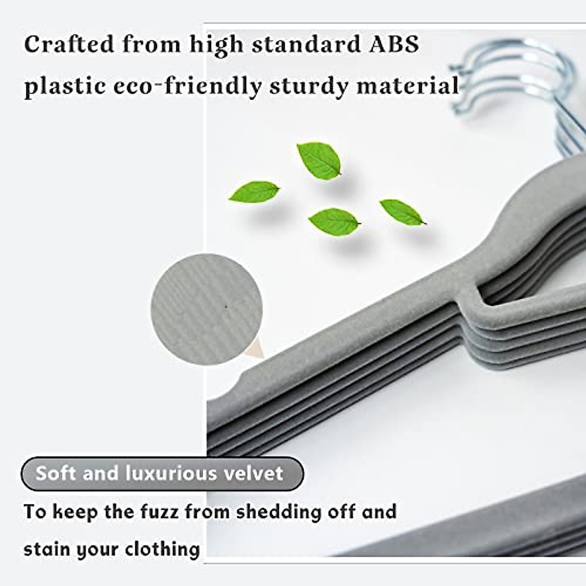 Velvet Clothing Hangers Slim Stackable Non-Slip Beige Suit Hanger Space Saving Clothes Hanger Heavy Duty Adult Hangers with 360°Swivel Hook