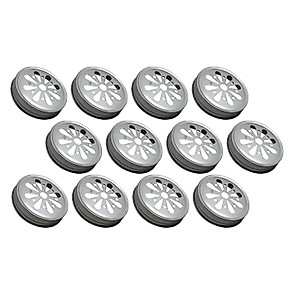 Sunshine Mason Co. Daisy Flower Cut Mason Jar Lids 12 Pieces, Silver