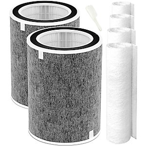 HP201 HP202 Replacement Filter Compatible with Shark HP200 Series, HP302 & HC502 Air Pu-rifier MAX, 3-in-1 Grade Filter, Part #HE2FKBAS, HE2FKBASMB (2-Pack)