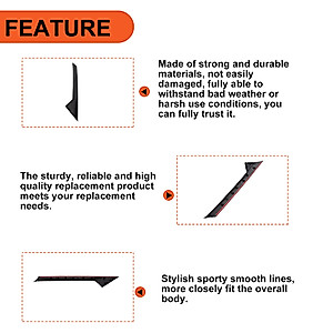 Right A-Pillar Molding Windshield Outer Trim Compatible with 2011-2019 Ford Explorer 4 Door Utility Replace for BB5Z-7803145-AA, BB5Z-7803137-AB W/Side Tape (Passenger Side)