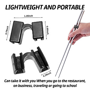 24 Pieces Reusable Kid Training Chopstick Helper for Kids Adults Beginner Learner or Trainers, Plastic Practice Chop Stick Pack, Hinges Connector for Practice Chopstick (Black 24pcs)