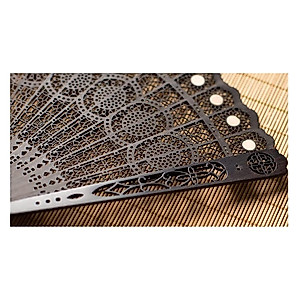 Folding Hand Fan Folding Fan Handheld Folded Fan Exquisite Carved Ebony Wooden Fans for Wedding Adult Calligraphy Painting Fine Art Hand Fan Craft Gift Foldable Fan Hand Held Fans