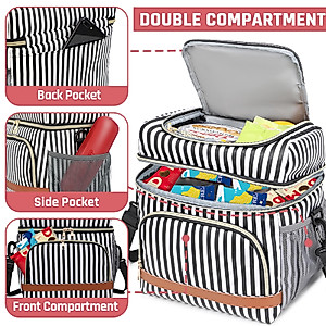 YESBAG Lunch Bag for Women, Leakproof Insulated Soft Adult Lunch Tote Cooler Bag Box With Adjustable Shoulder Strap for Office,Work & Picnic