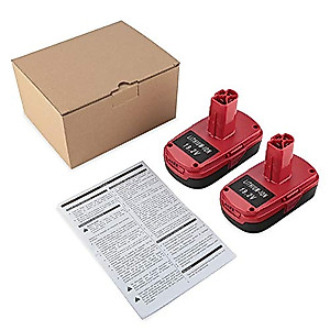 Energup 2Pack 3.5Ah Replacement Craftsman 19.2Volt Battery Lithium for Craftsman C3 XCP Craftsman 19.2V Battery 130279005 1323903 130211004 11045 315.115410 315.11485 for 19.2V Craftsman Battery