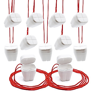 Srenta Large Tooth Saver Necklace, Baby Child Tooth Keepsake Holder Organizer Necklace, Pack of 144 Pcs