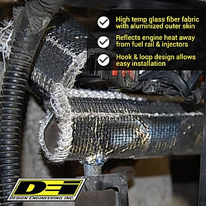 DESIGN ENGINEERING Fuel Rail & Injector Cover Kit for Jeep (1997-2004, 4.0L Engine) - Our Accessories Reduce Vapor Lock & Keep Fuel Injectors & Rails Cooler