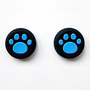 Silicone Thumb Stick Grips Cap Cover Joystick Thumbsticks Caps for PS4 Xbox ONE Xbox 360 PS3 PS2 Cat Dog Paw (E)