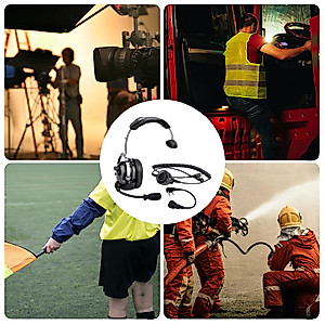 Retevis Unilateral Noise Reduction Two Way Radio Headset with Mic,Volume Adjust RT22 RT21 H-777 RT68,Compatible with Baofeng UV-5R 5RM Kenwood Rugged Radios,Walkie Talkie Headset(1 Pack)