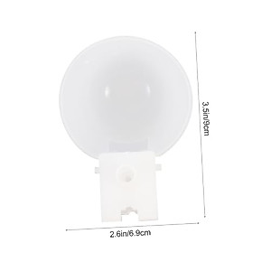 FONDOTIN 10 Sets Pigeon Drinker Poultry Waterer Food Serving Tray Bird Cage Chicken Drinking Tool Clear Drinking Glasses Pet Drinking Holder Bird Supplies Water Birdfeeder White Plastic