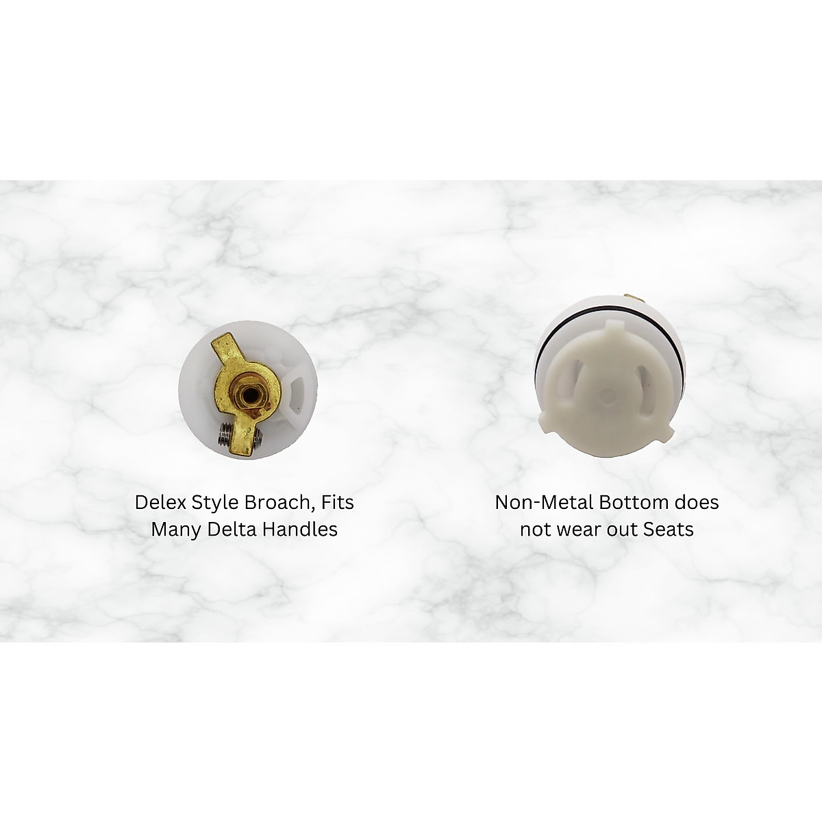 T & T Hardware Replacement Cartridge Compatible with Delta RP1991, Seats & Springs (RP4993) Included, White