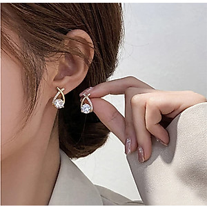 Gold Korean Style Cross Stud Earrings | Fashion Jewelry | For Women and Girls