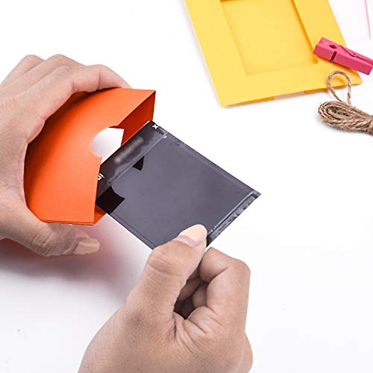 SUNMNS Wall Decor Hanging Display Paper Photo Frame Set Compatible with Fujifilm Instax Mini 11 9 8 70 90 26 Camera Films, Mini Link Printer, 30 Piece (Colorful)