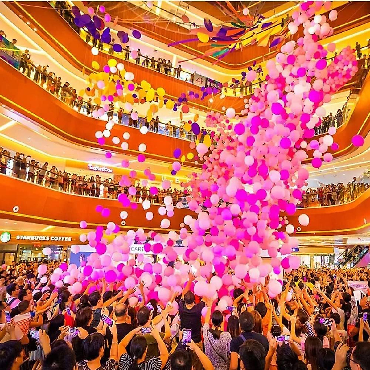 Wantu YX Balloon Drop Net Large Balloons Release Net for Transport Reusable Balloon Flying Net For Birthday Celebration, Graduation, Wedding, New Year Eve Party Supplies (100 balls(7.87x3.28 Ft))