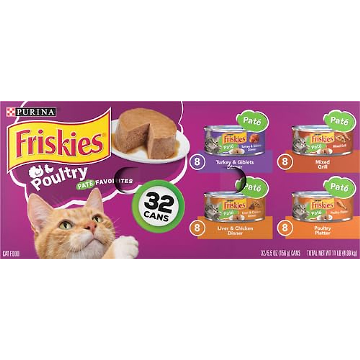 Purina Friskies. Classic Pate Poultry Favorites Cat Food Variety Pack (Variety Pack 1)