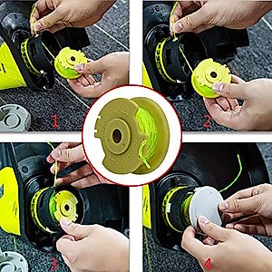 AC80RL3 Replacement Spool Line Compatible with 18v, 24v, 40v Cordless Trimmers,Weed Eater String Autofeed Replacement Spools Line (8Spool,2Cap)