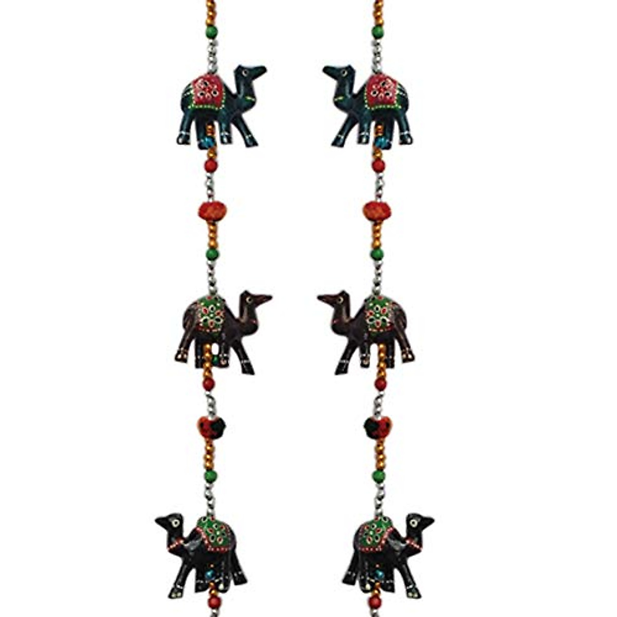 Garden Of Arts Indian Traditional Hanging 5 Layer Door Hanging, Wall Hanging, Decorative Hanging of 28 Inches Set of 2