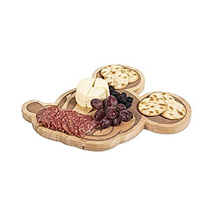 TOSCANA - a Picnic Time brand - Disney Mickey Mouse Disney Classics Mickey Mouse Cutting Board - Wood Cheese Board - Charcuterie Board
