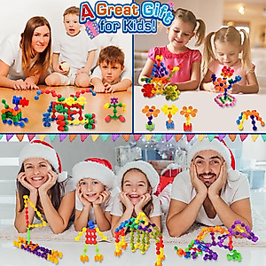 Kids Building Blocks STEM Toys, 120 PCS Plastic Gear Interlocking Sets That Bends - Safe Material - Toddler Educational Toy for Girls and Boys Aged 3+